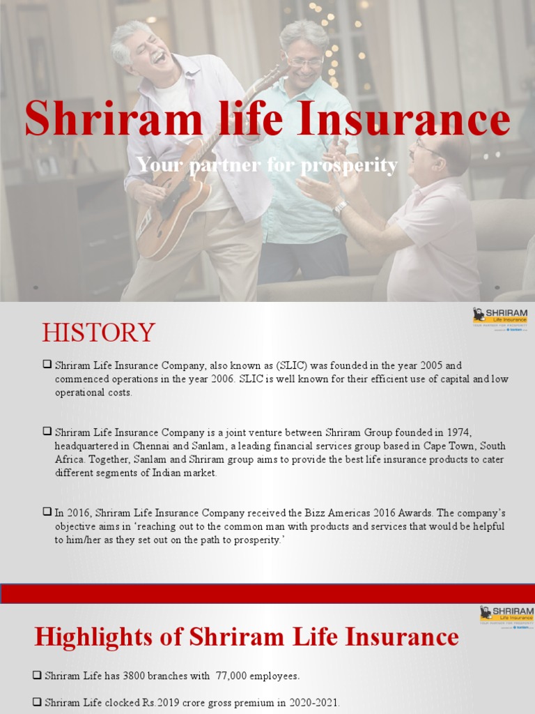 Shriram Life Insurance: Your Partner For Prosperity | PDF | Insurance ...