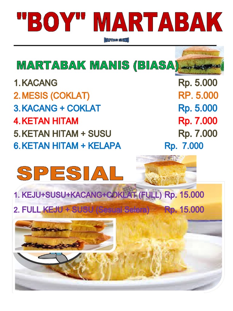 Menu Martabak | PDF