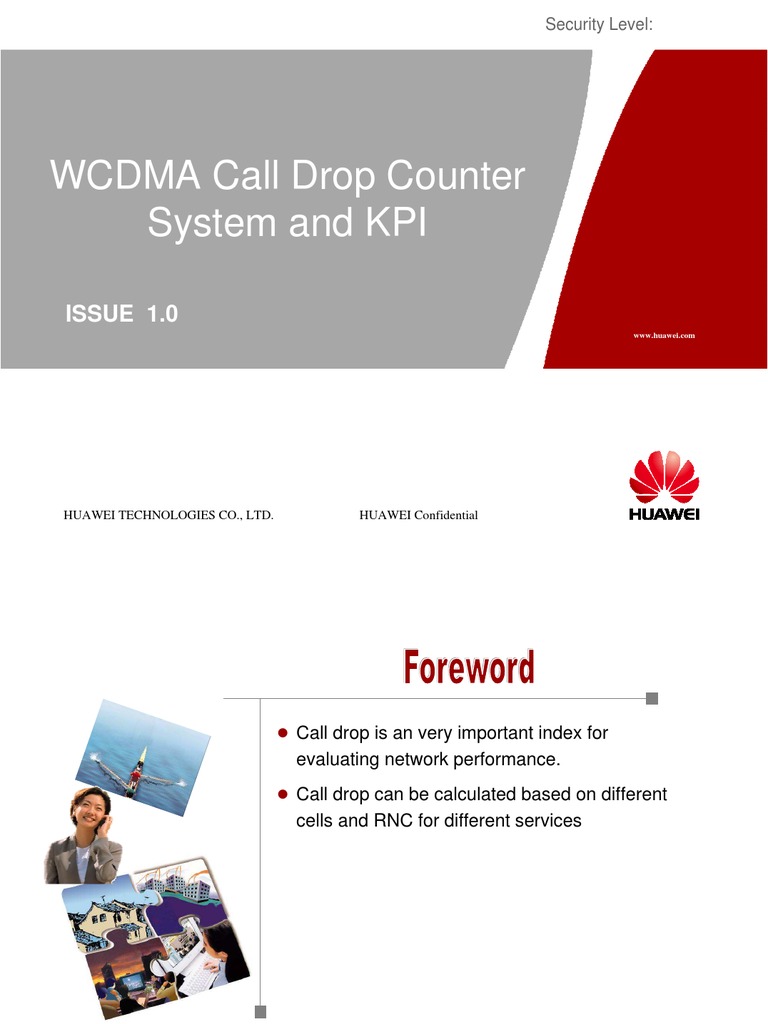 Huawei WCDMA Call Drop Counter and KPI Introduction | PDF | High Speed Packet Access | Networks