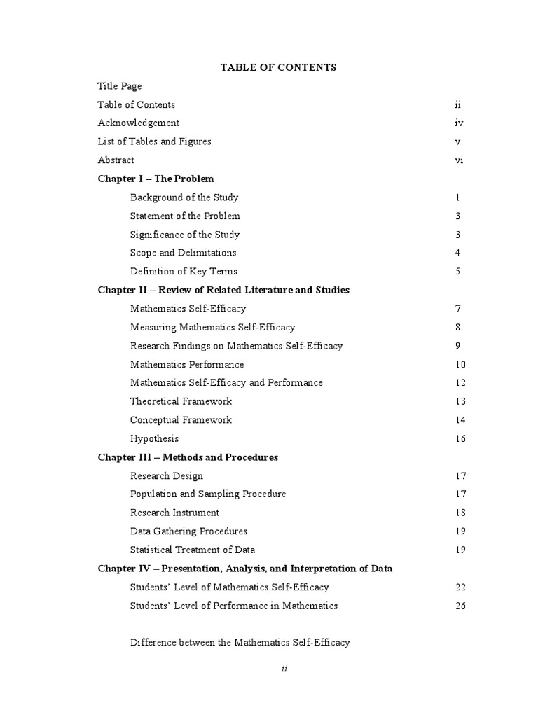 Acknowledgements in Research Structure | PDF | Self Efficacy | Mathematics