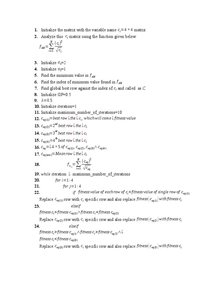 Equilibrium Optimizer Lecture Pdf Algorithms And Data Structures