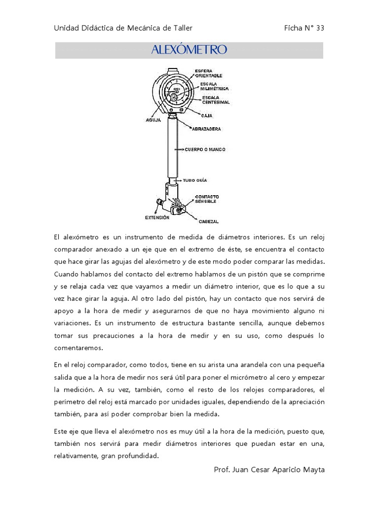 Uso y características del alexómetro | PDF | Reloj