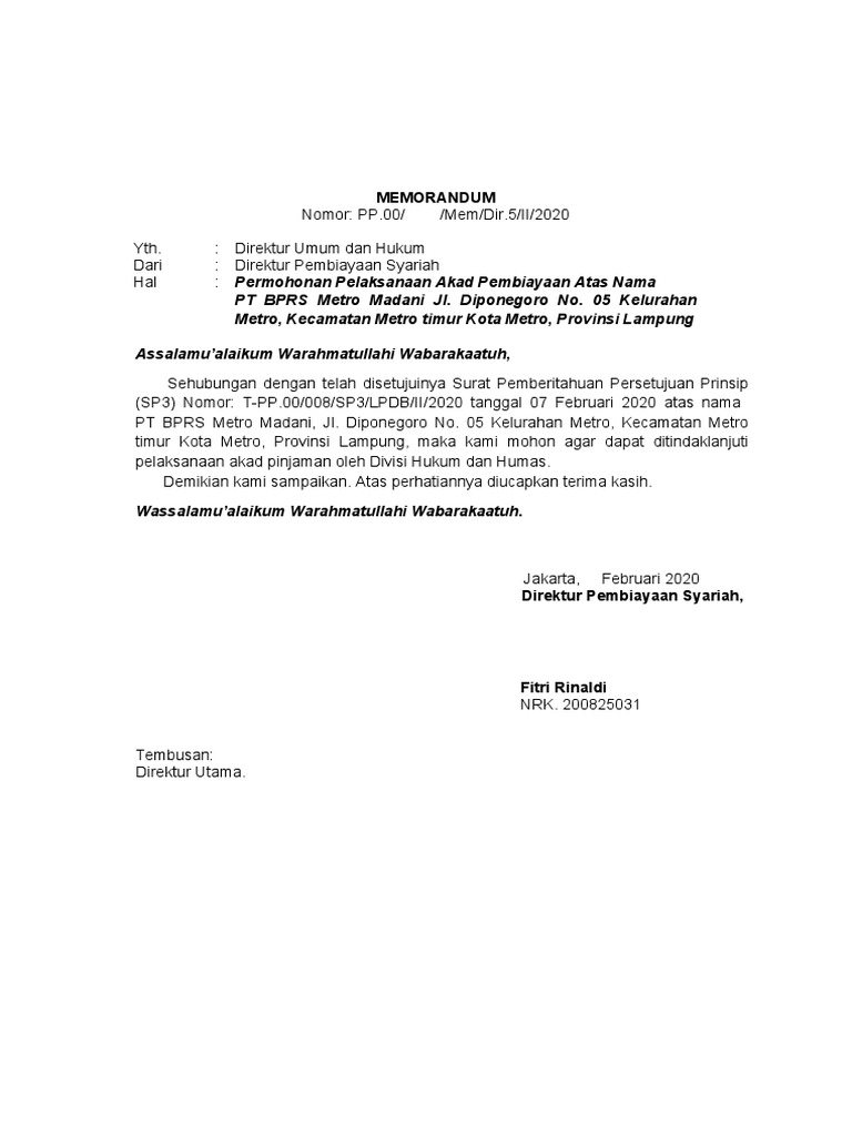 Memo aKAD | PDF
