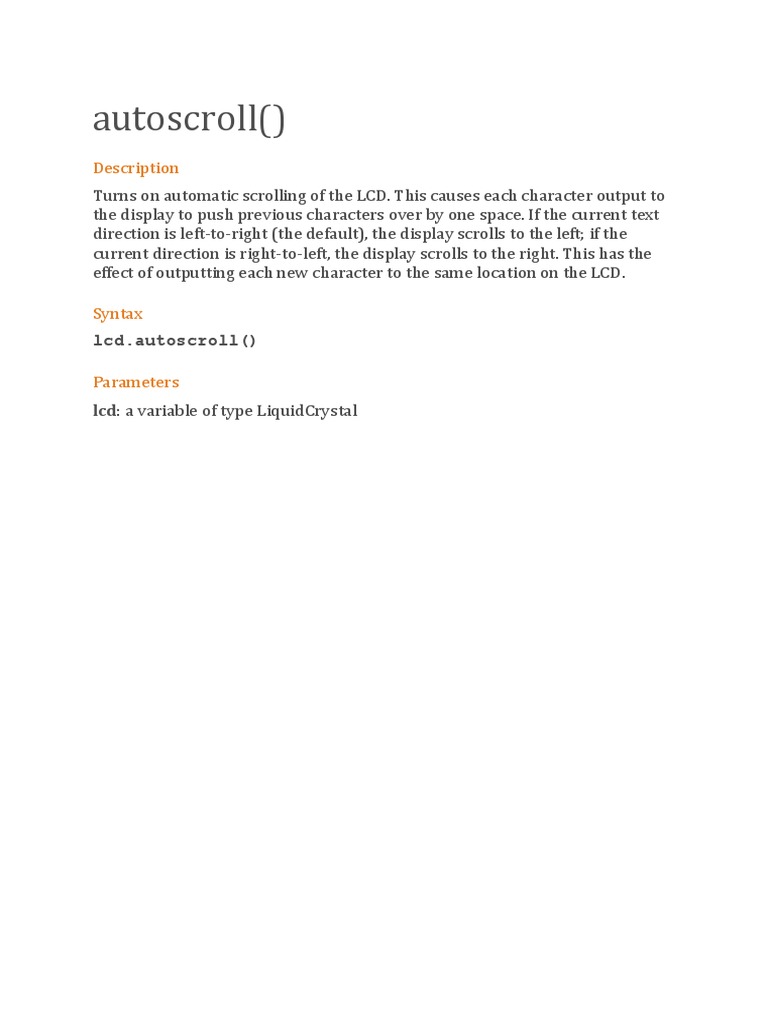 Autoscroll | PDF