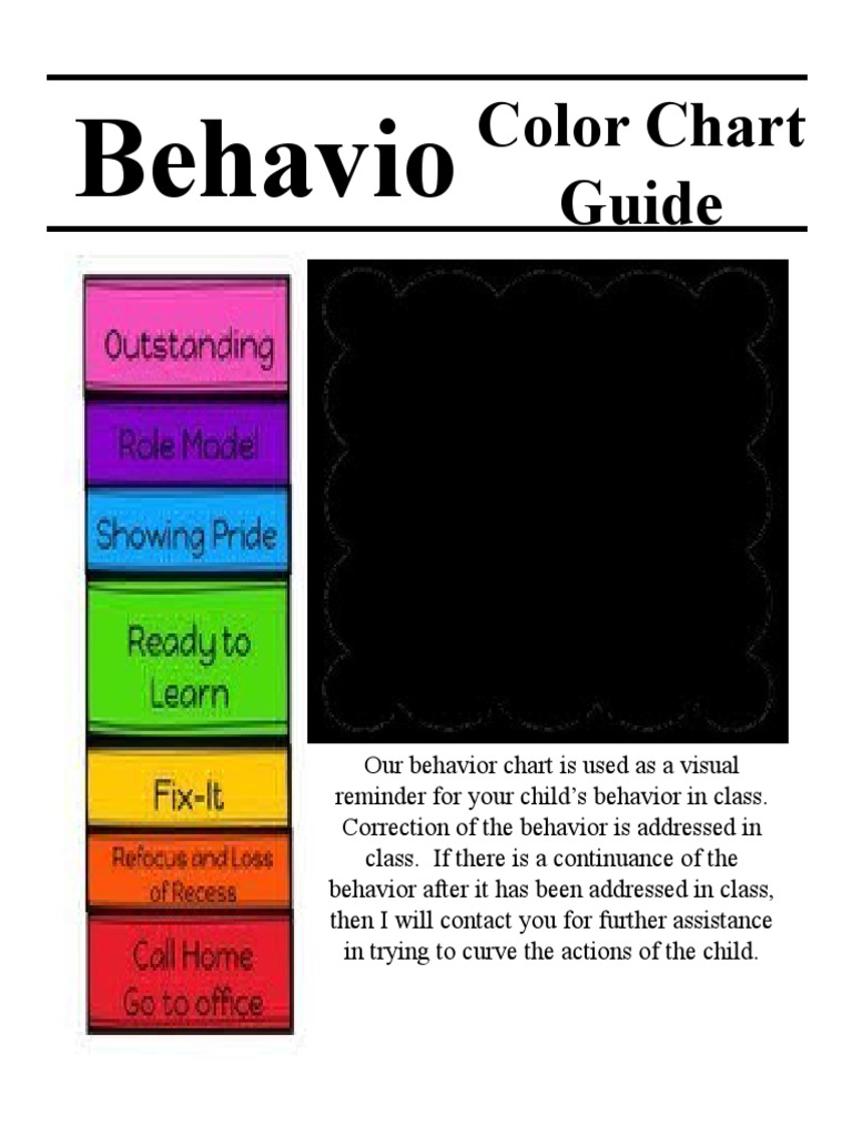 Behavior Chart Color Guide | PDF