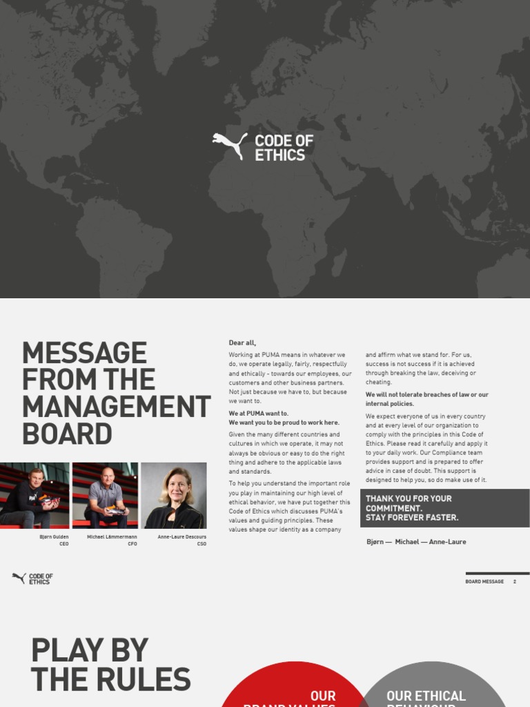 PUMA GROUP Code of Ethics 2020 | PDF | Insider Trading | Money Laundering