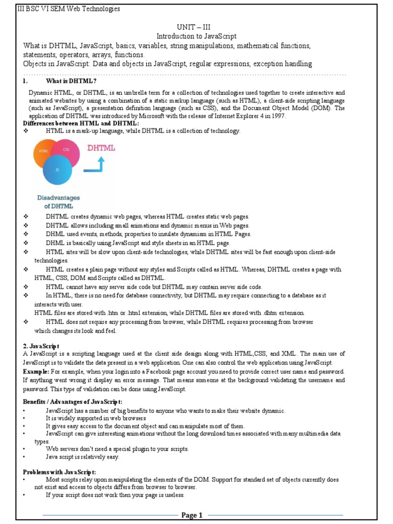 What Is Dhtml Download Free Pdf Dynamic Html Java Script