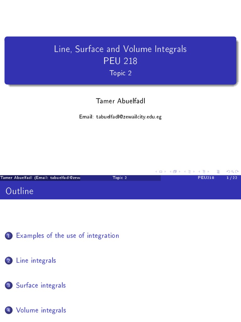 Line, Surface, and Volume Integrals Overview | PDF | Geometry | Integral