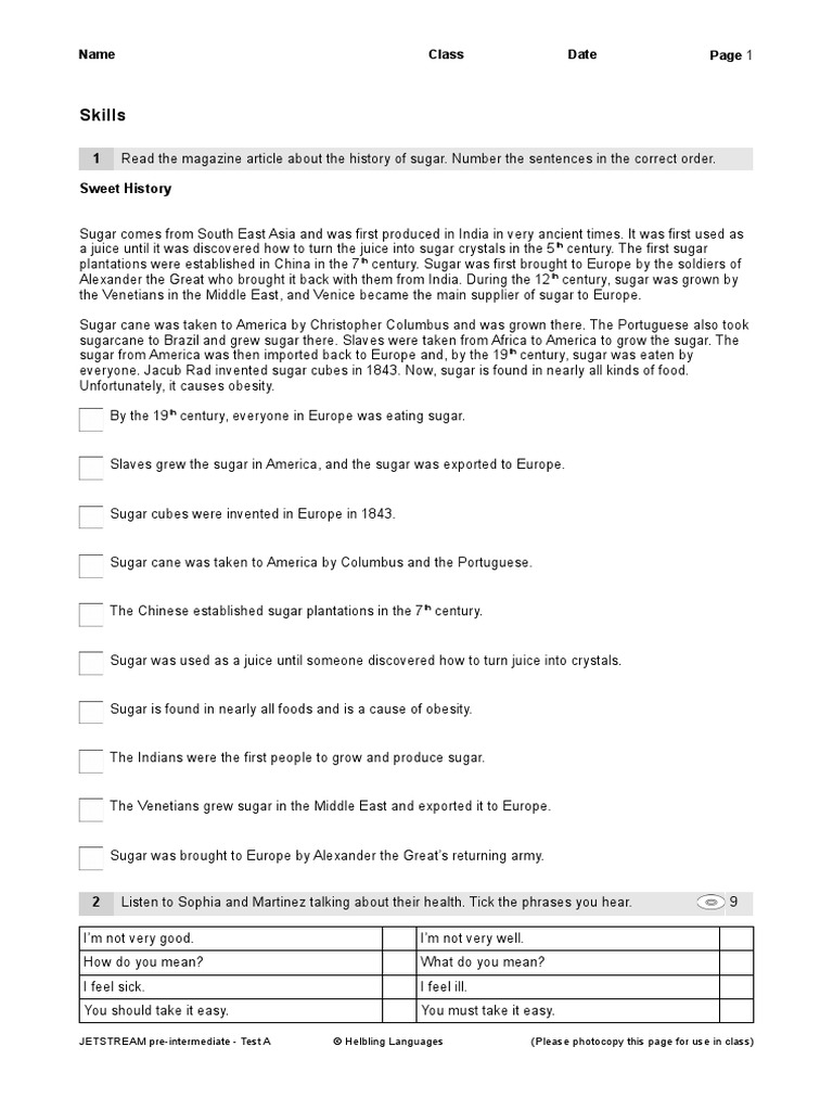 Skills: 1 Sweet History | PDF | Sugarcane | Sugar