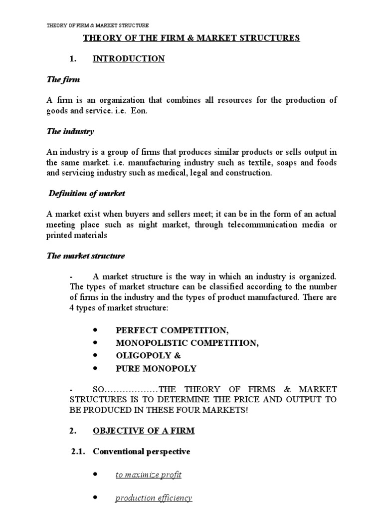 Chapter 7 Market Structures | PDF | Perfect Competition | Profit ...