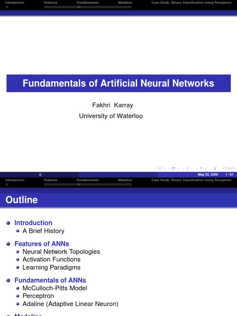 Fundamentals of ANN | PDF | Artificial Neural Network | Statistical ...