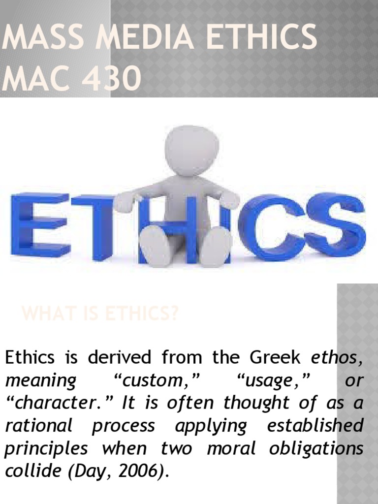 Understanding Mass Media Ethics | PDF | Value (Ethics) | Social ...