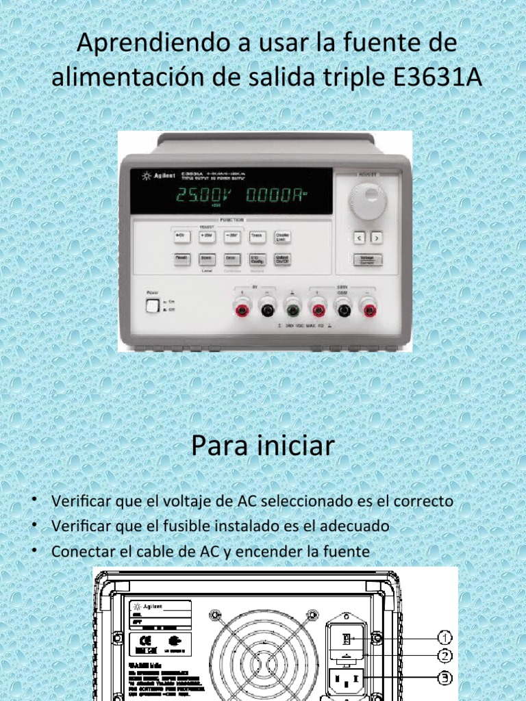 Como Usar E3631A | PDF | Informática | Ingeniería Informática
