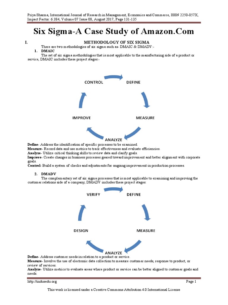SixSigma Amazon Case | PDF | Six Sigma | E Commerce