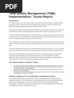 Toyota Implementation of Total Quality Management | PDF | Enterprise Resource Planning | Lean ...