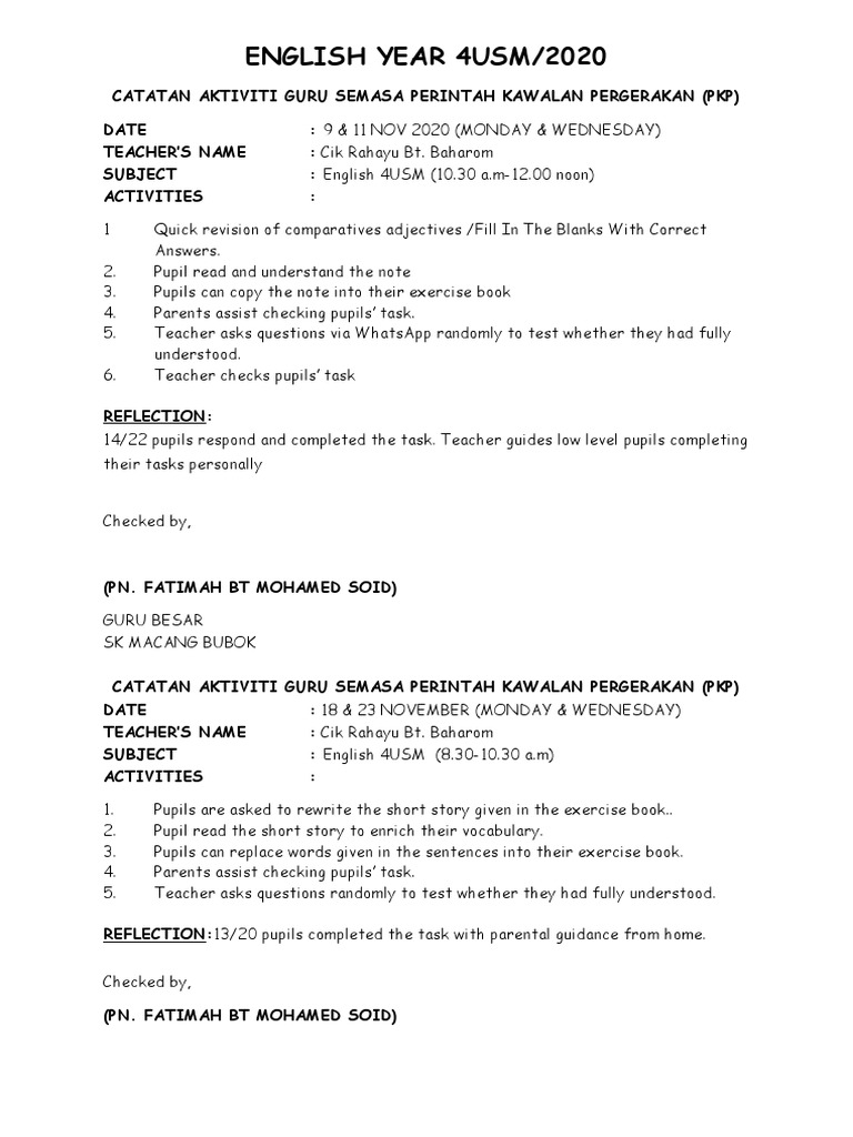 RPH Pkp#covid English 2.0 | PDF | English Language | Language Mechanics