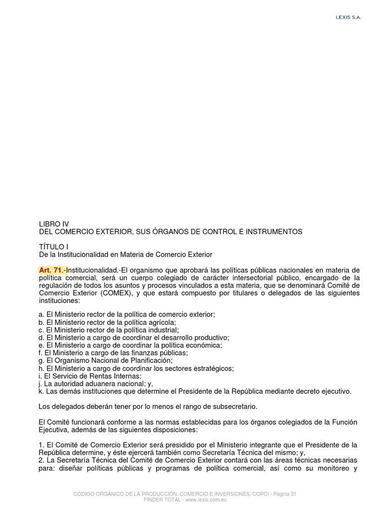 Copci 31 40 | PDF | Arancel | aduana