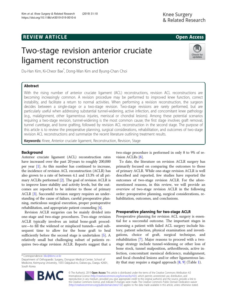 Revision Lca 2 Stage 2019 | PDF | Knee | Musculoskeletal System