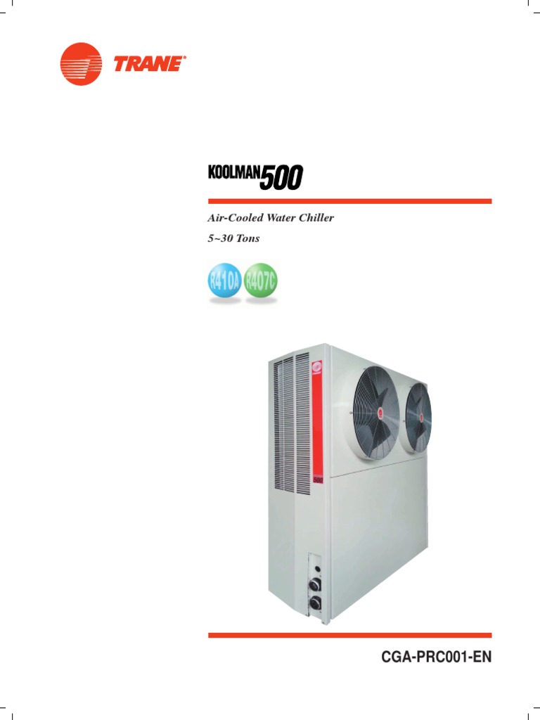 KOOLMAN 500 Air-Cooled Chiller Overview | PDF | Heat Exchanger | Pump