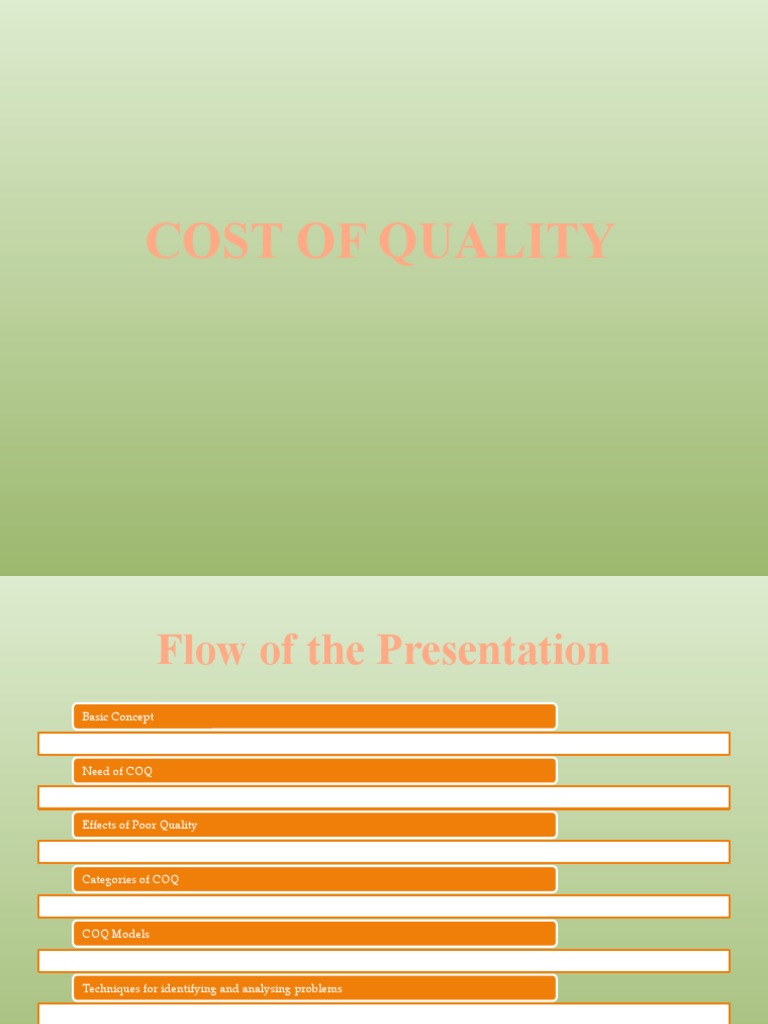 Cost of Quality | PDF | Scatter Plot | Business Process