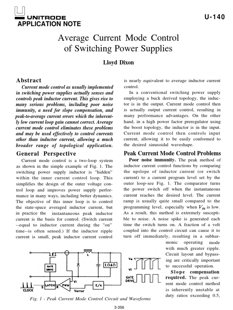 Average Current Mode Control Pdf Rectifier Amplifier