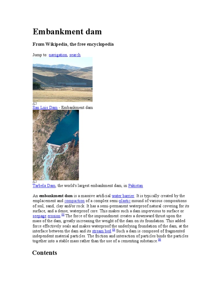 Embankment Dam Types & Safety | PDF | Dam | Infrastructure