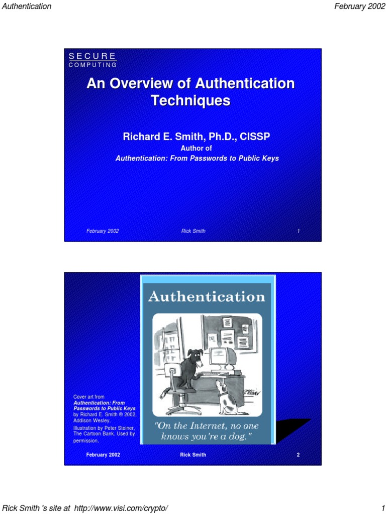 Authentication Techniques Pdf Password Authentication