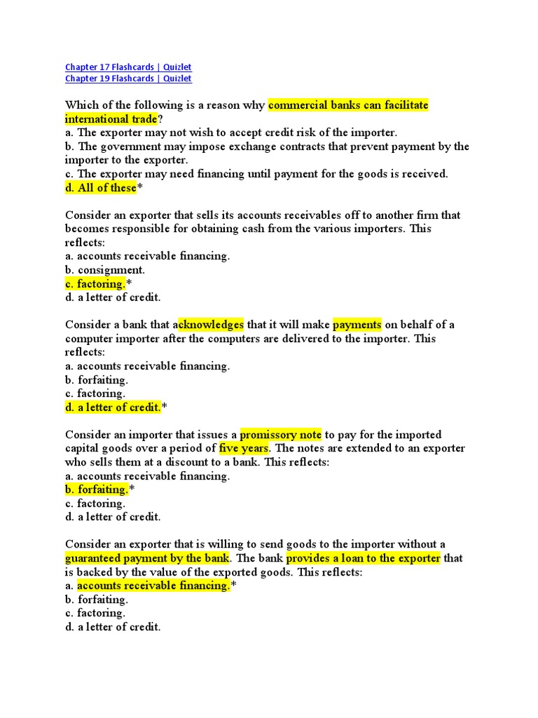 Chapter 17 Flashcards - Quizlet Chapter 19 Flashcards - Quizlet | PDF ...