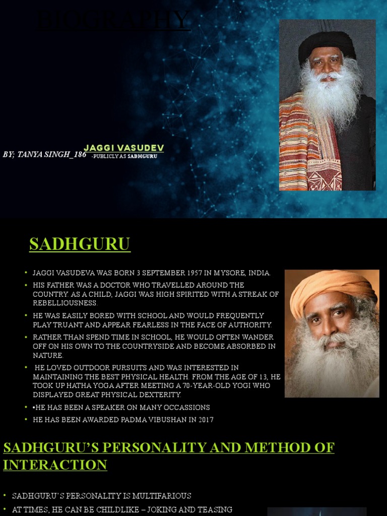 Jaggi Vasudev: by Tanya Singh - 186 | PDF | Spirituality | Religious Behaviour And Experience