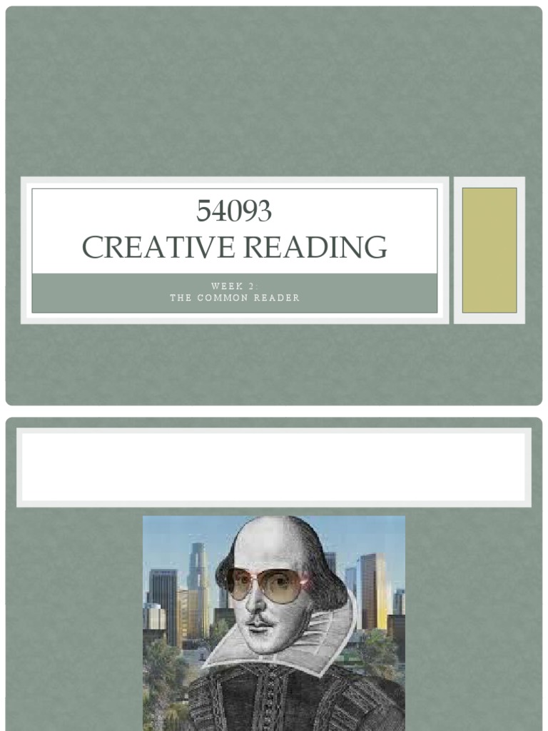 Understanding Creative Reading | PDF