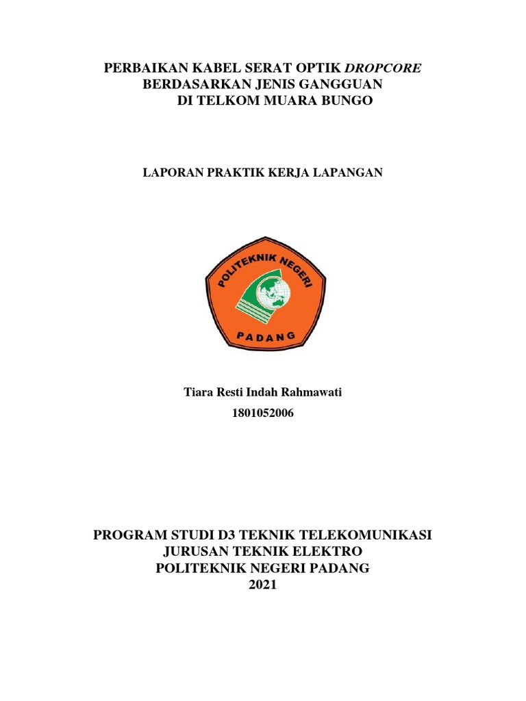 Laporan PKL Tiara Resti 1801052006 | PDF | Teknologi & Rekayasa