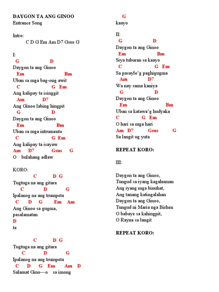 Daygon Ta Ang Ginoo | PDF