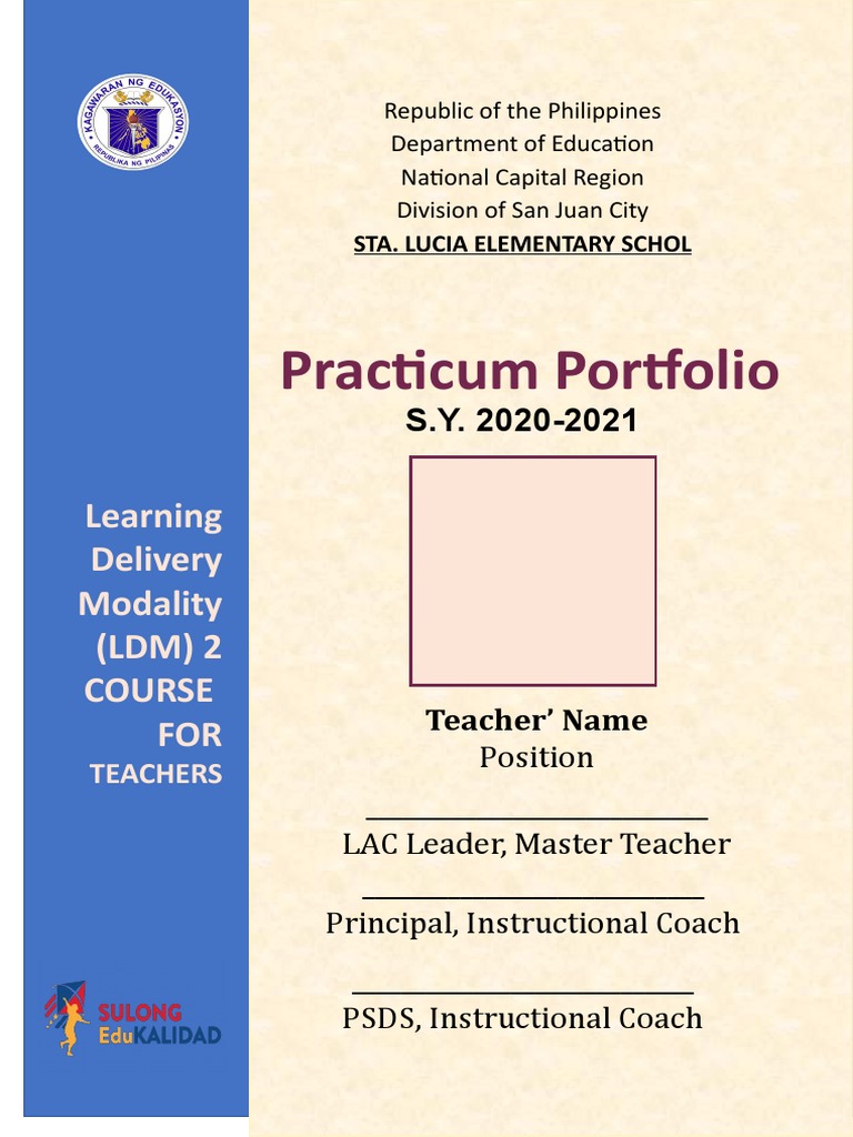LDM Practicum Portfolio Editable | PDF | Learning | Lesson Plan LDM Practicum Portfolio Editable | PDF | Learning | Lesson Plan