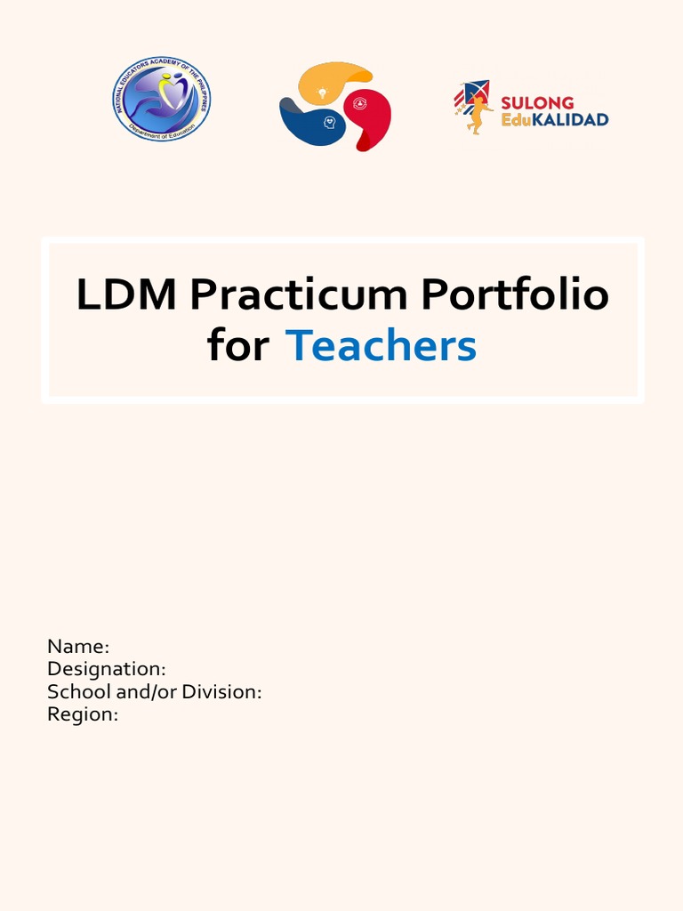 LDM Practicum Portfolio Template | PDF | Lesson Plan | Learning