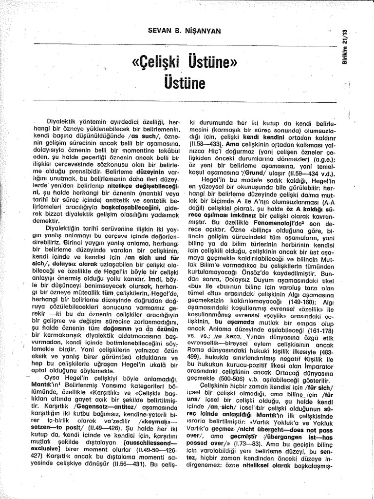 Celiski Ustune Ustune Sevan Nisanyan | PDF