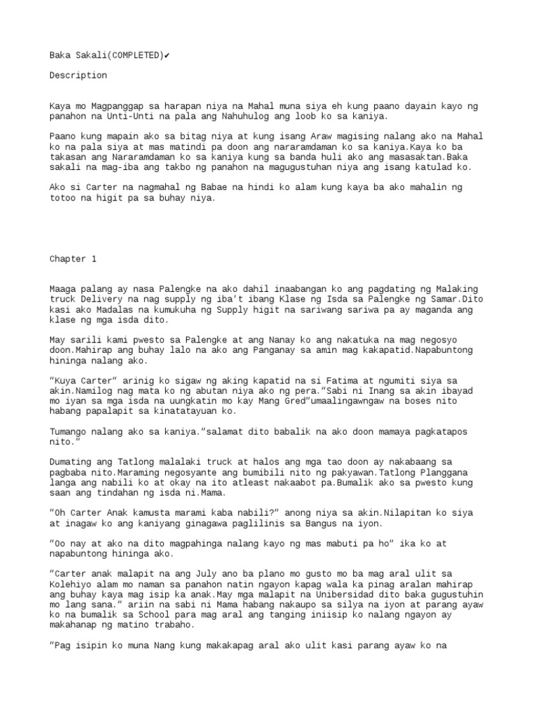 (Ankrizettemadrid) Baka Sakali (COMPLETED) | PDF