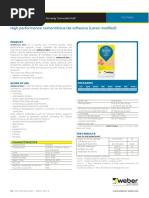 Weberbloc Fix Mortar Specifications | PDF | Mortar (Masonry) | Brick