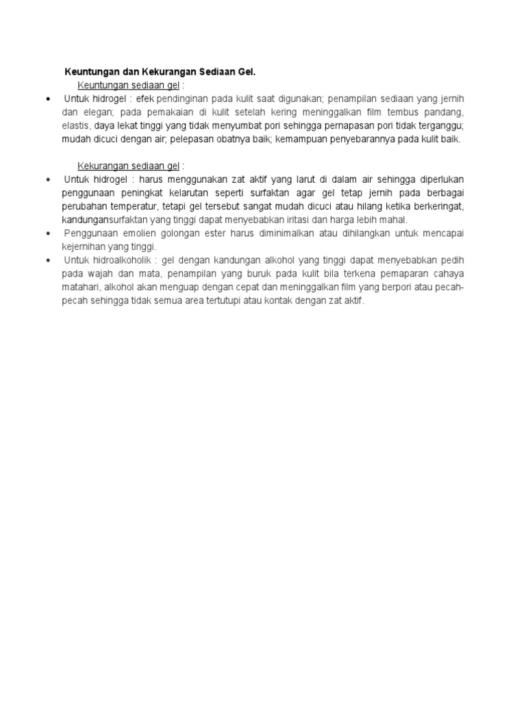 Sediaan Gel (Semi Padat) | PDF | Griya & Taman | Kesehatan Holistik