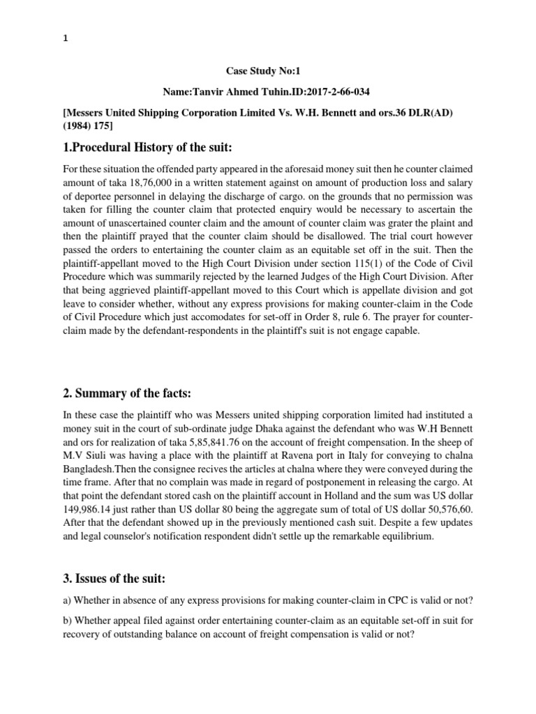 Case Study No 1 First Mid Cpc2 Law 402 | PDF | Lawsuit | Justice