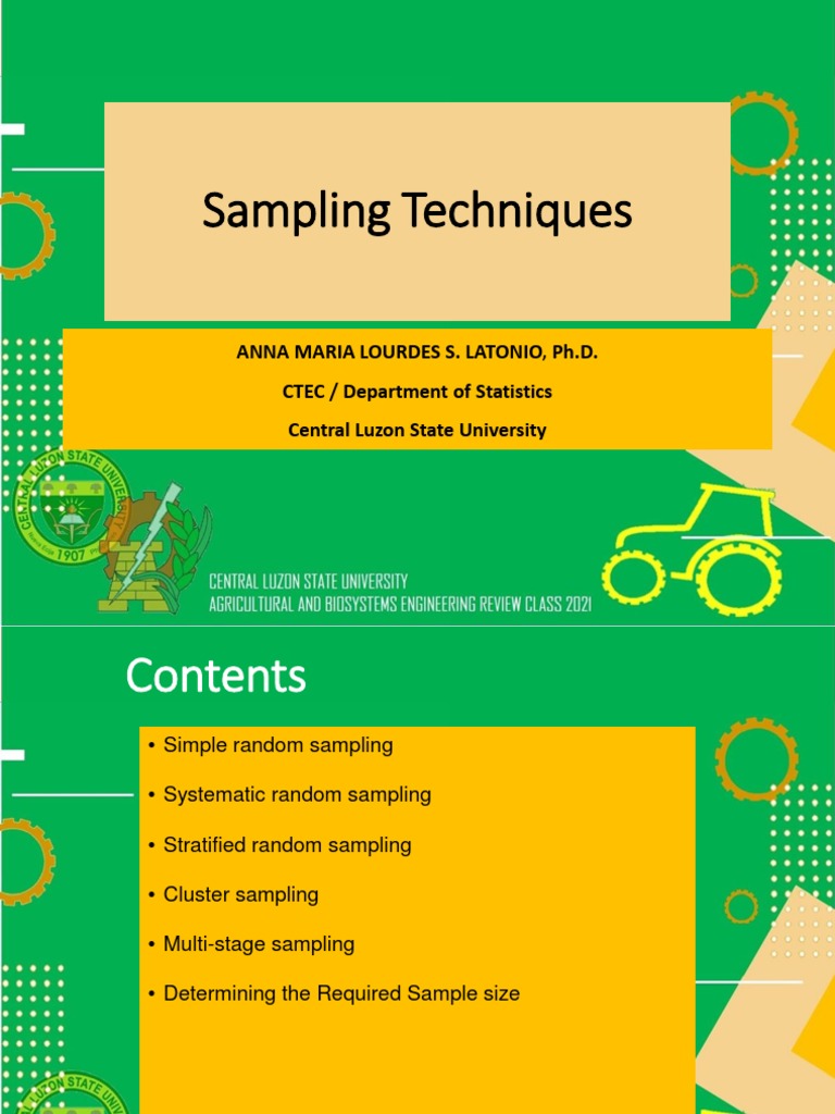 Essential Sampling Techniques Explained | PDF | Sampling (Statistics) | Sample Size Determination