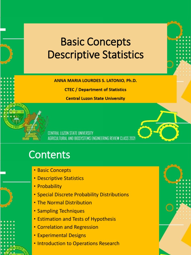 01 ABE Review - Basic Concepts and Descriptive Statistics | PDF ...