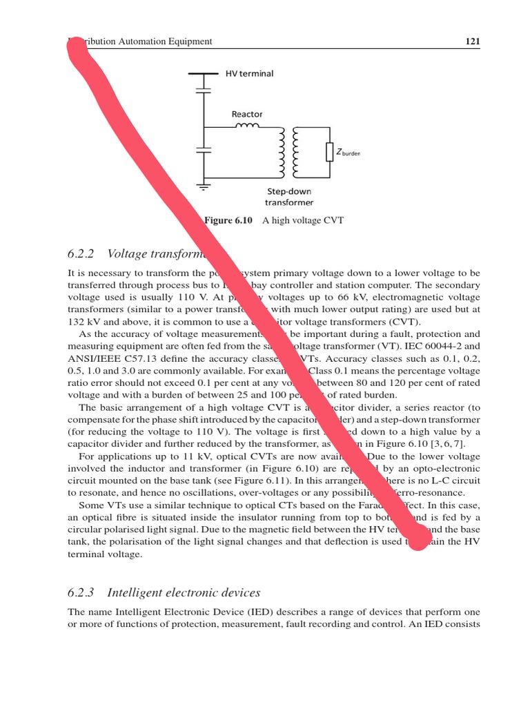 Voltage Transformers and IEDs Overview | PDF | Electrical Substation ...