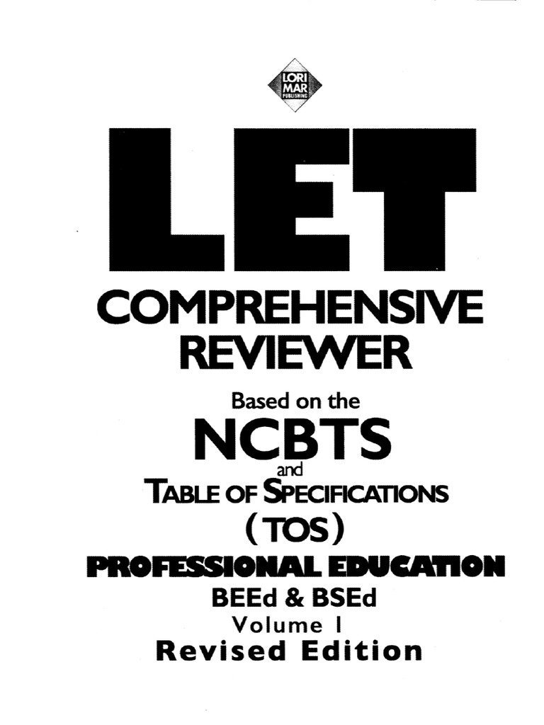 Lorimar LET Reviewer Vol.1 | PDF