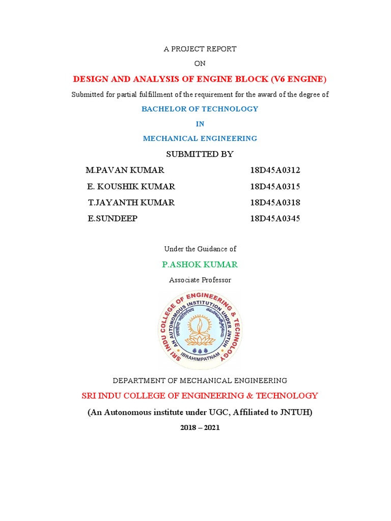 4 Design Of An Engine Block Pdf Computer Aided Design Internal