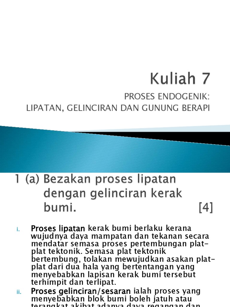 Bab 7-Lipatan, Gelinciran, Gunung Berapi | PDF
