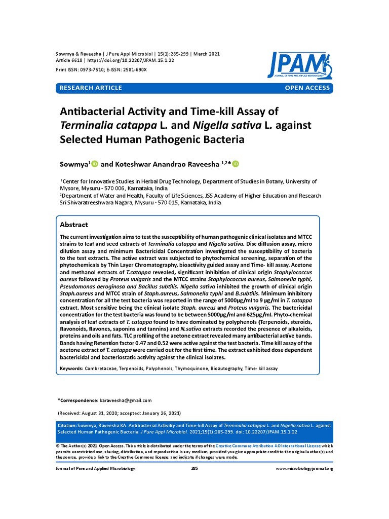 JPAM Vol 15 Issue1 P 285-299 | PDF | Antimicrobial Resistance ...