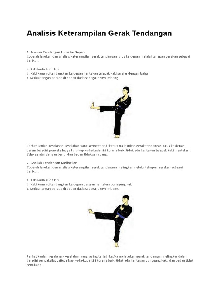 Teknik Dasar Tendangan Pencak Silat | PDF