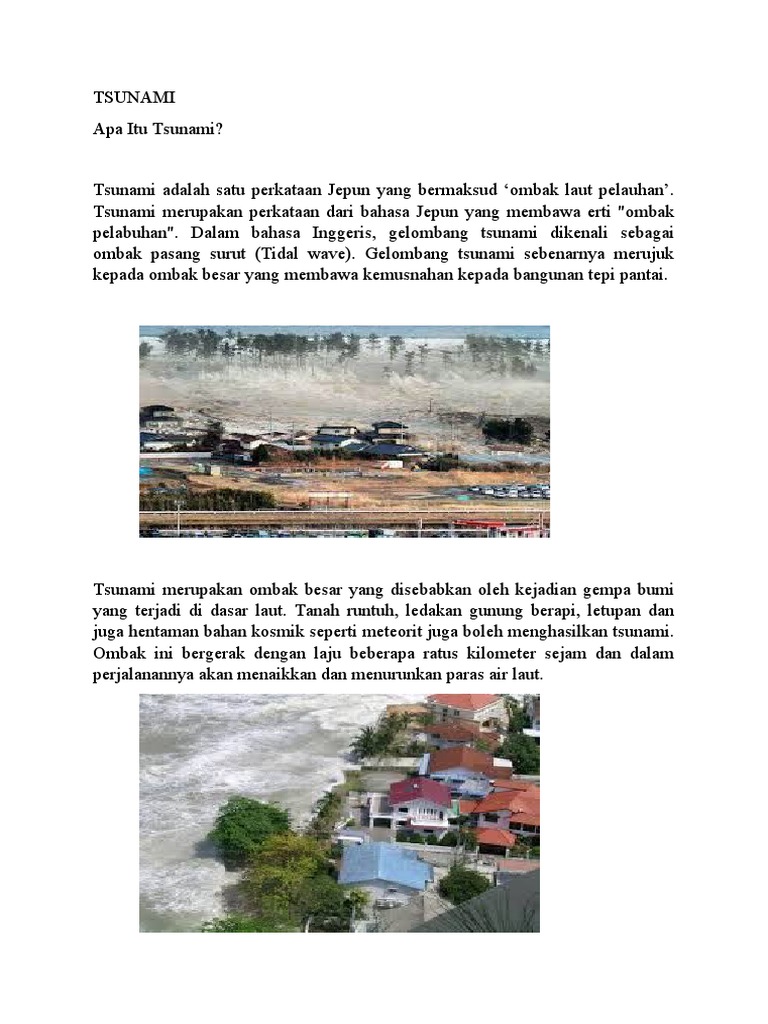Pengenalan dan Punca Tsunami | PDF