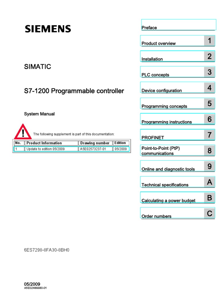 S7-1200 Manual | PDF | Programmable Logic Controller | Input/Output
