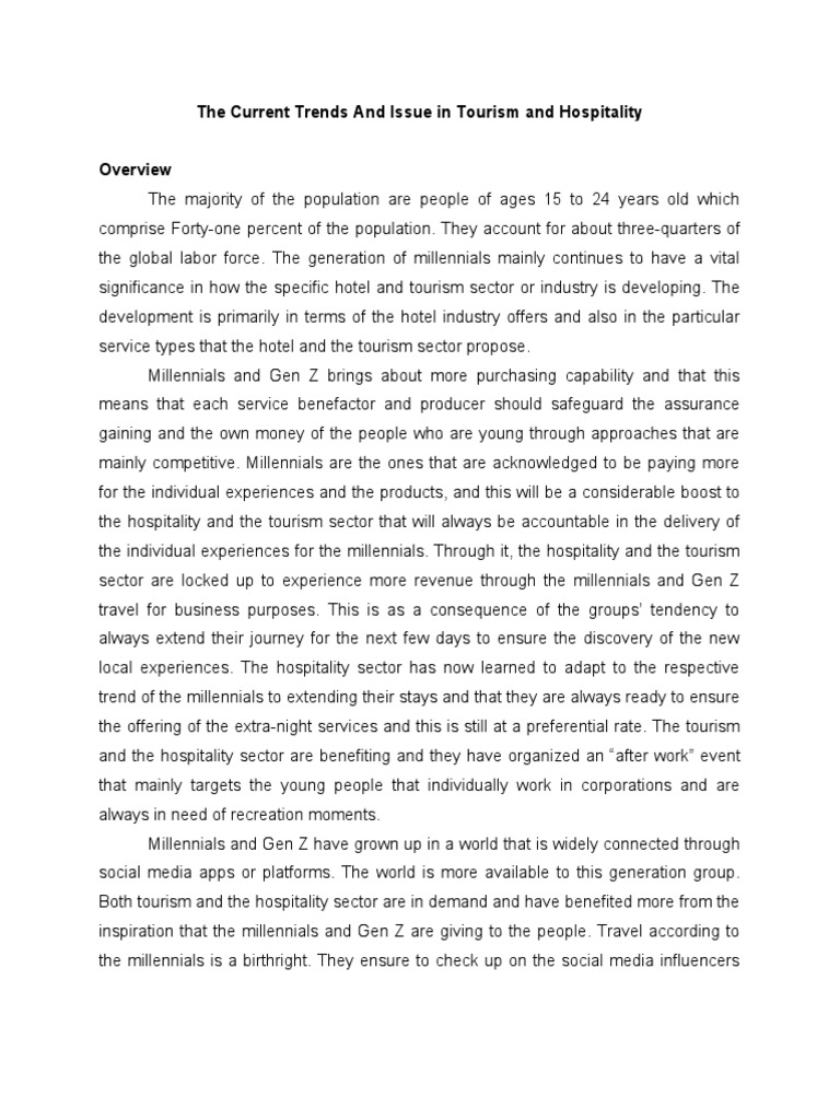 Case Analysis 2-Current Trends and Issue in Tourism and Hospitality ...